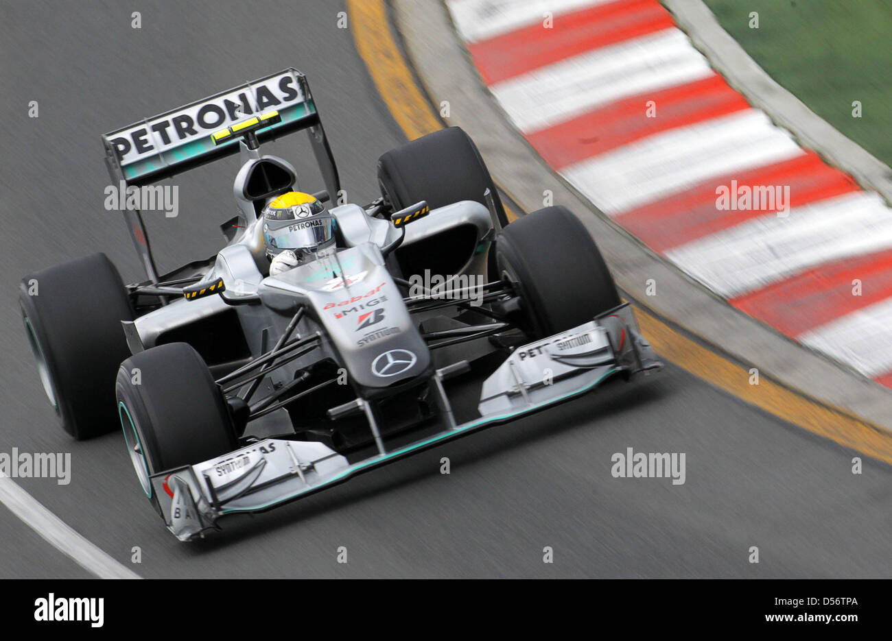 German Nico Rosberg of Mercedes Grand Prix in action during the first ...