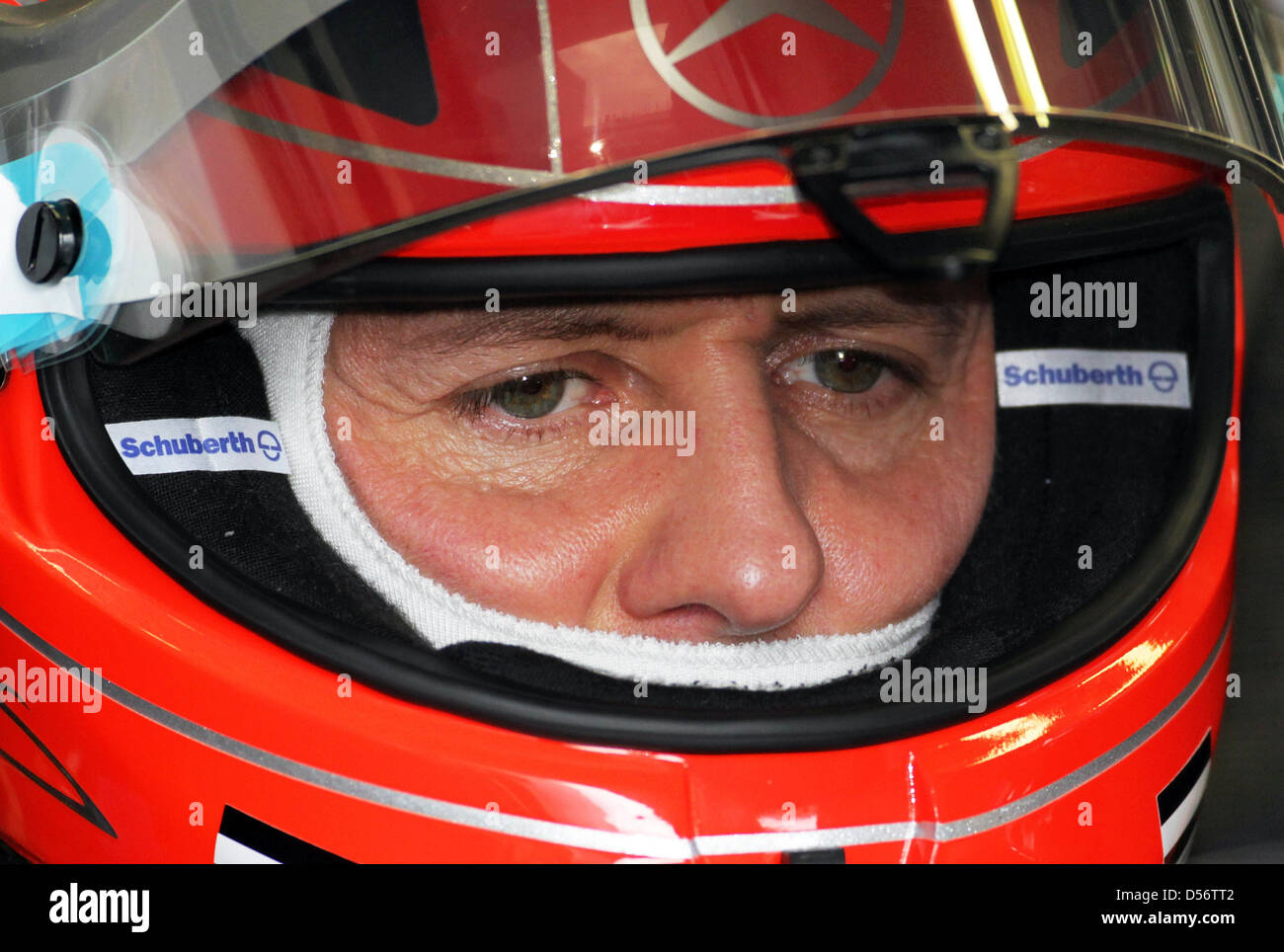 German Michael Schumacher of Mercedes Grand Prix seen during the first ...