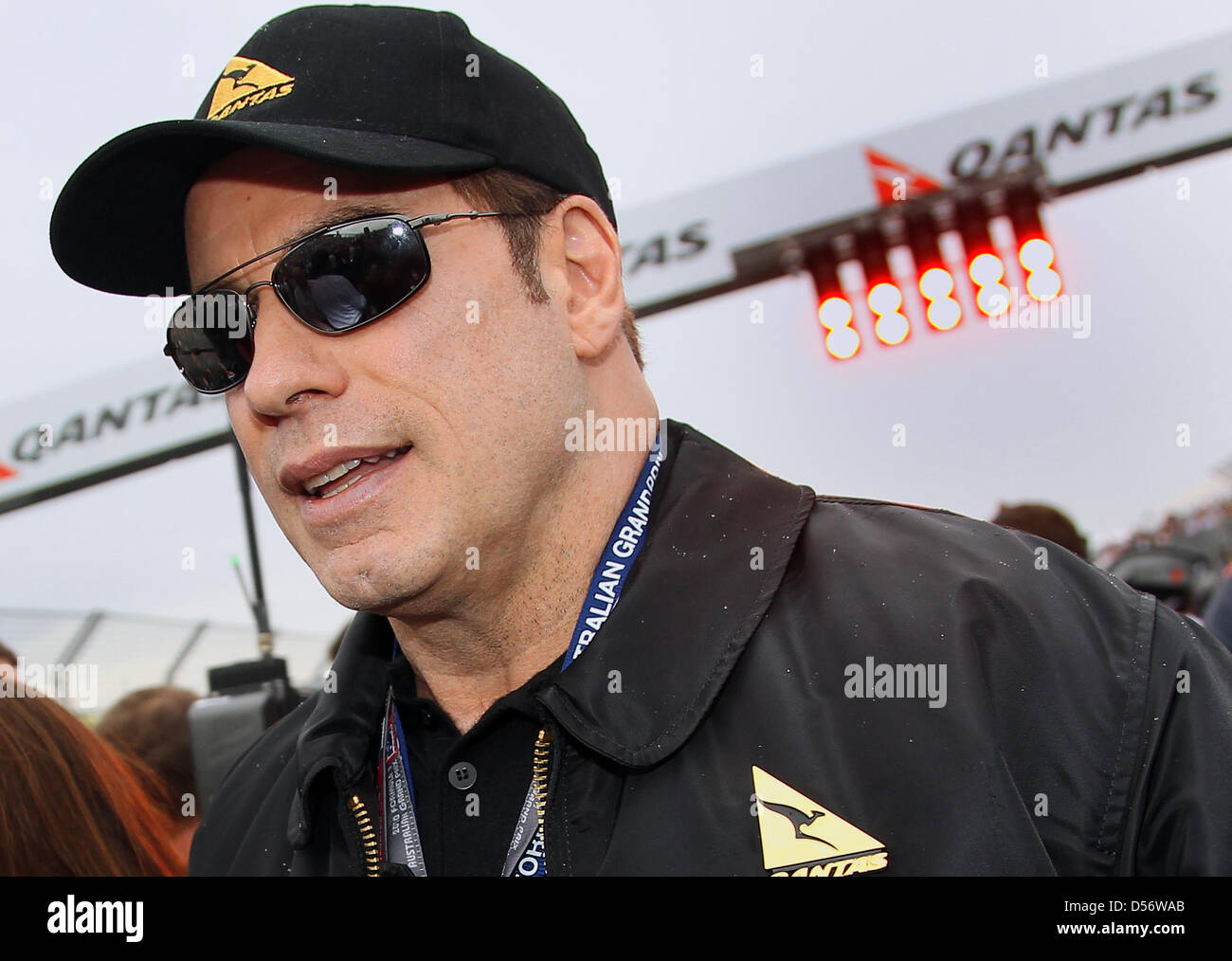 German Michael Schumacher (R) of Mercedes Grand Prix chats with US ...
