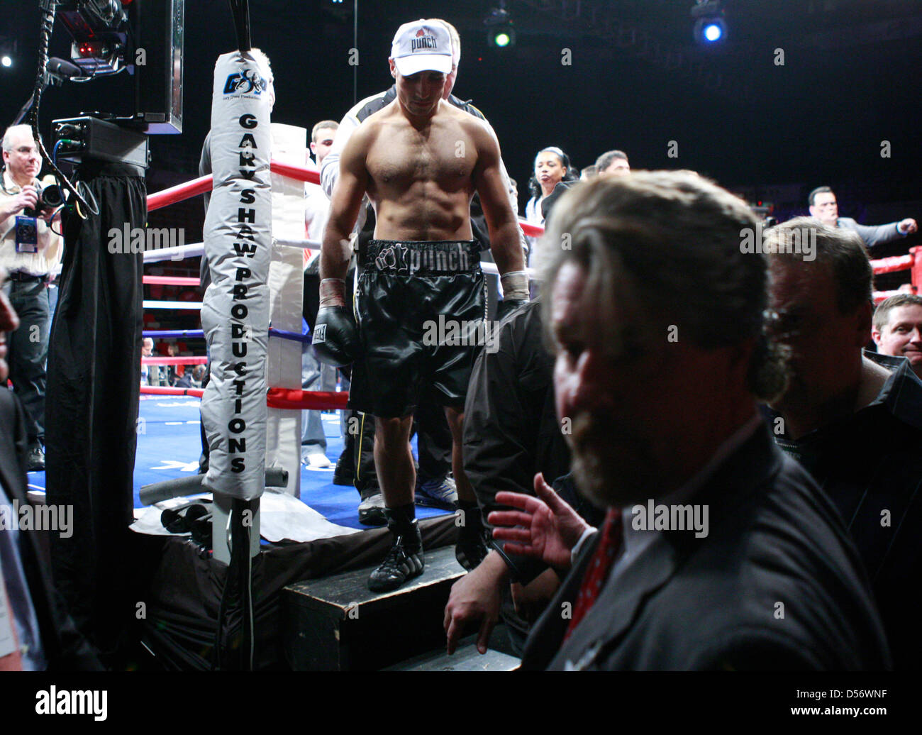 Super middleweight boxer Arthur Abraham of Germany leaves the ring ...