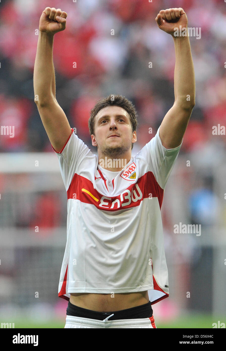 Stuttgart's Zdravko Kuzmanovic celebrates winning German Bundesliga ...