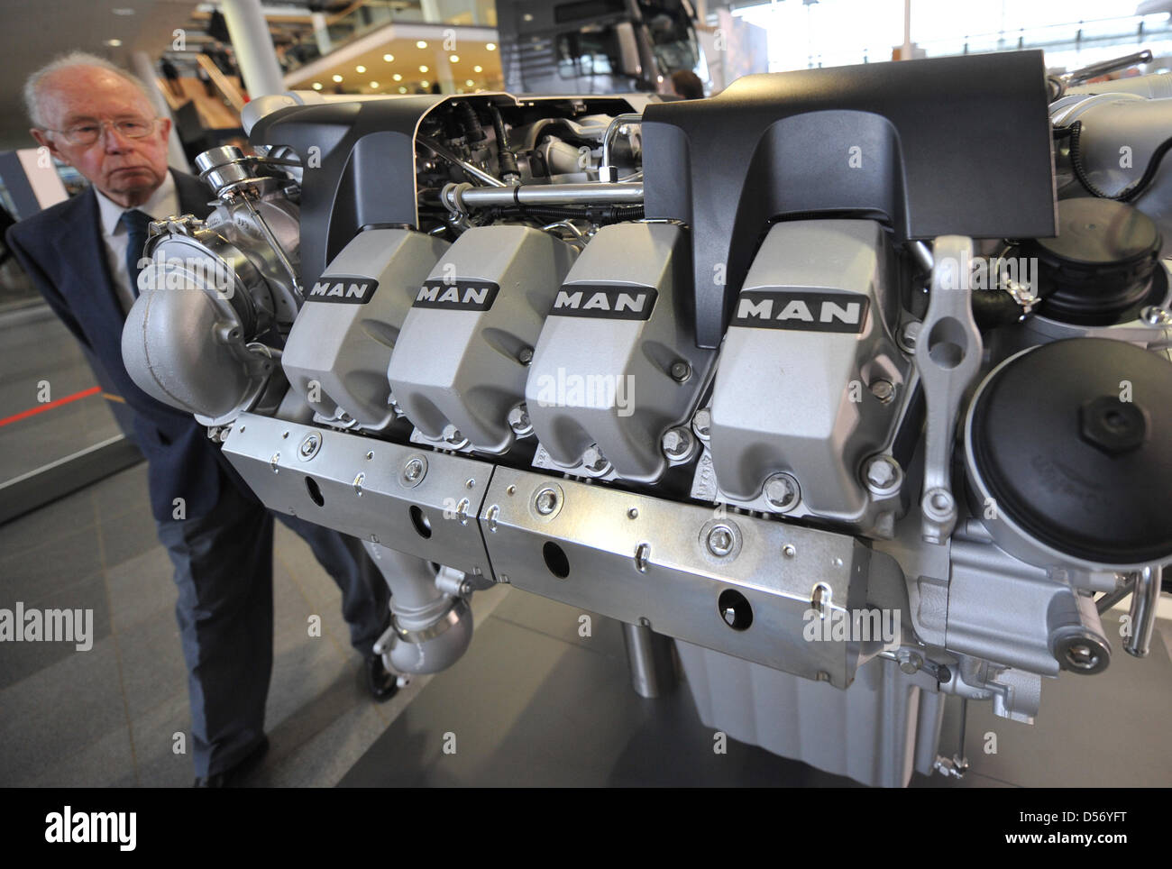 An attendee of the annual general meeting of German mechanical ...