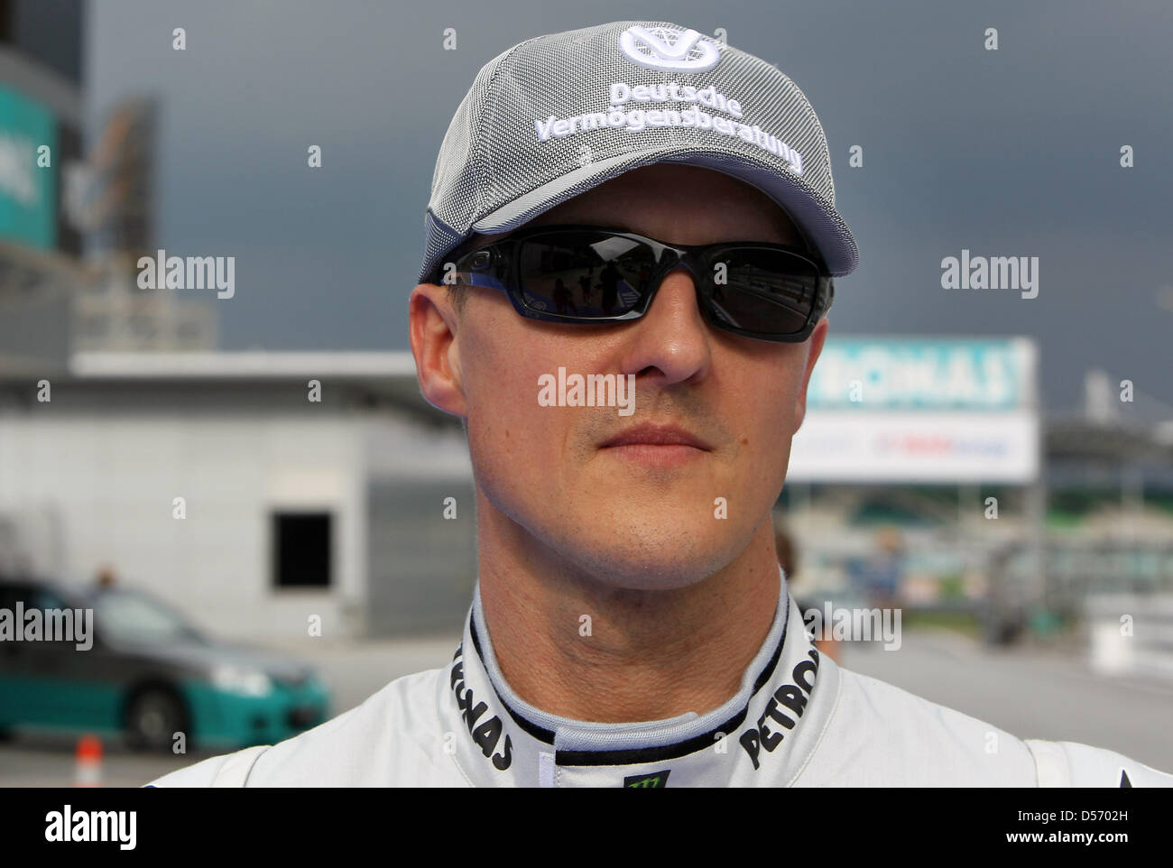 German Michael Schumacher of Mercedes Grand Prix walks through the pit ...