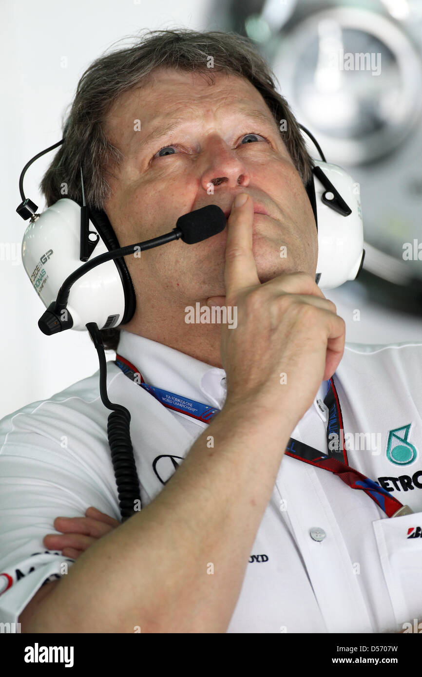 Mercedes Motorsport director Norbert Haug during first practice session ...