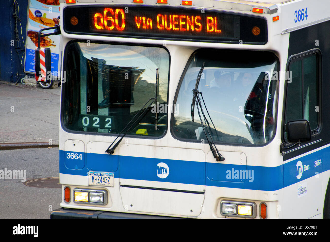 MTA Q60 public transportation bus entering Queensboro 59th Street ...