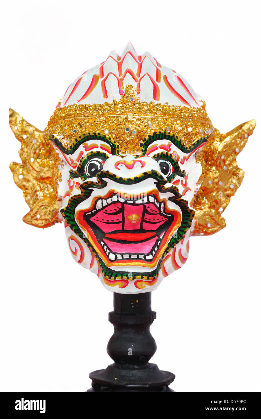 Head of Hanuman "Khon-Thai classical masked ballet , Thailand. Ramayana ...
