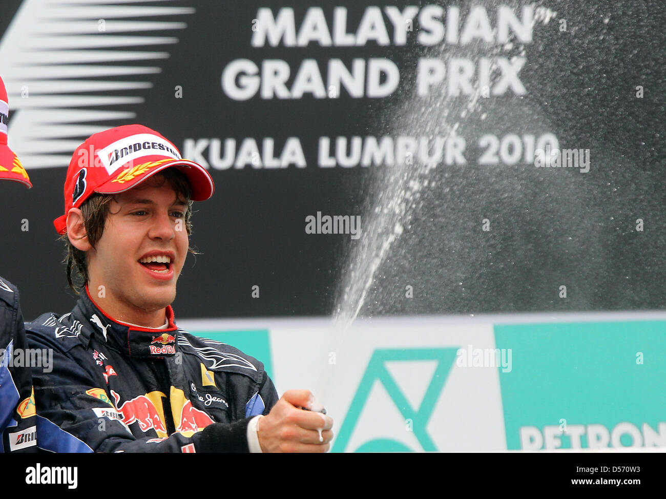 Der deutsche Formel-1-Rennfahrer Sebastian Vettel vom Team Red Bull ...