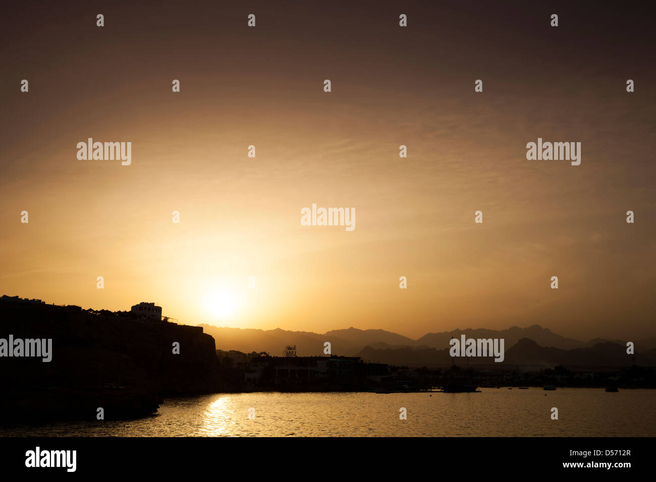 Sunset Views of the Coastal area in Egypt Stock Photo - Alamy