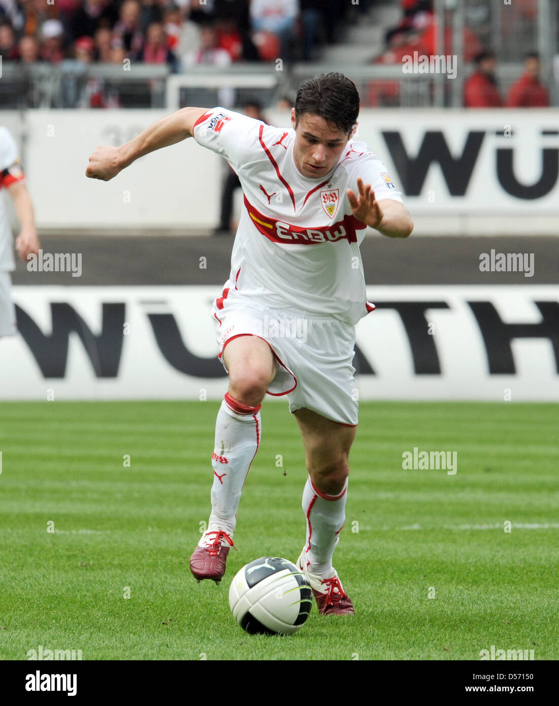 Stuttgart's Christian Traesch shown in action during the German ...