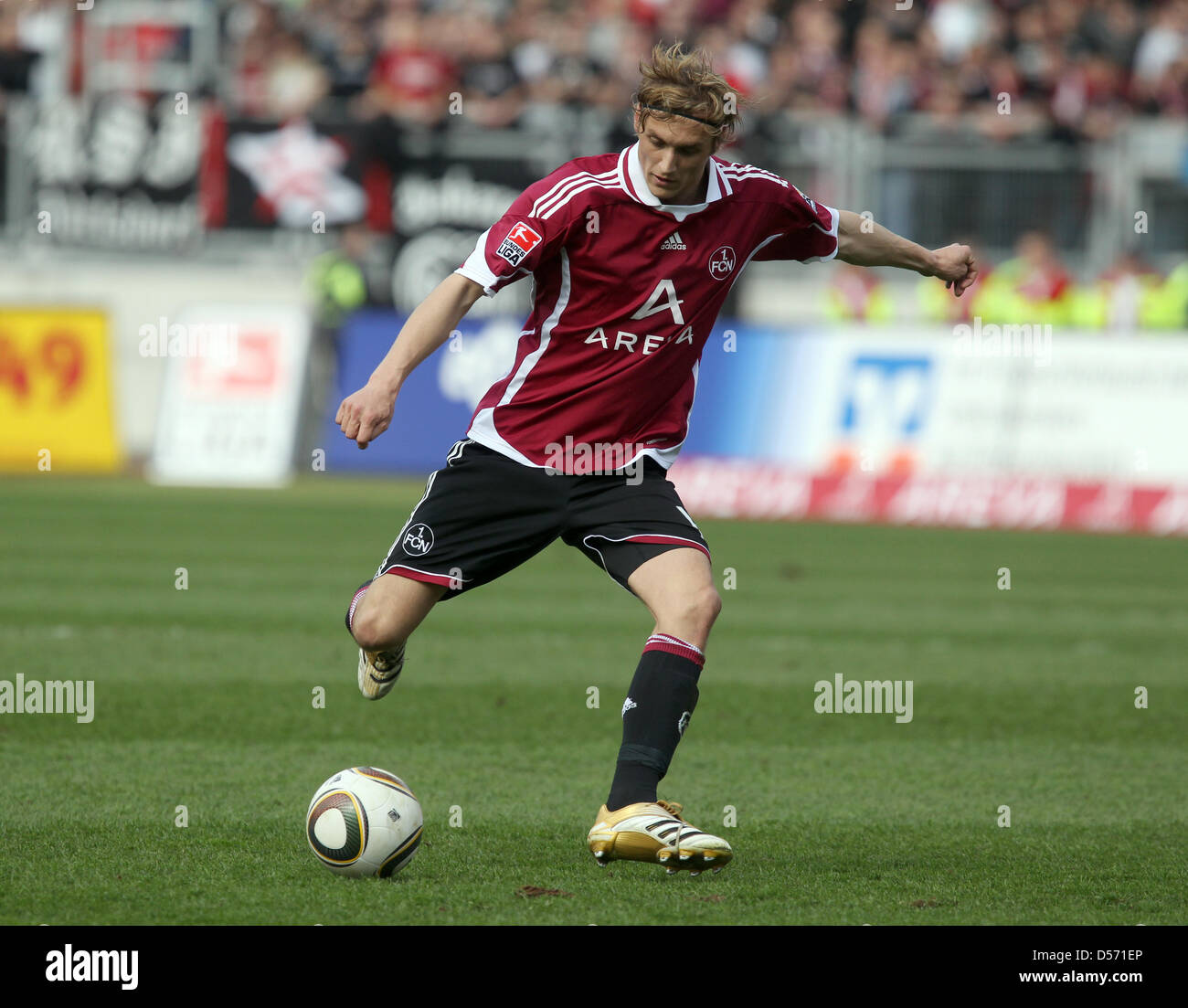 Nuremberg's Marcel Risse in action during the Bundesliga soccer match ...