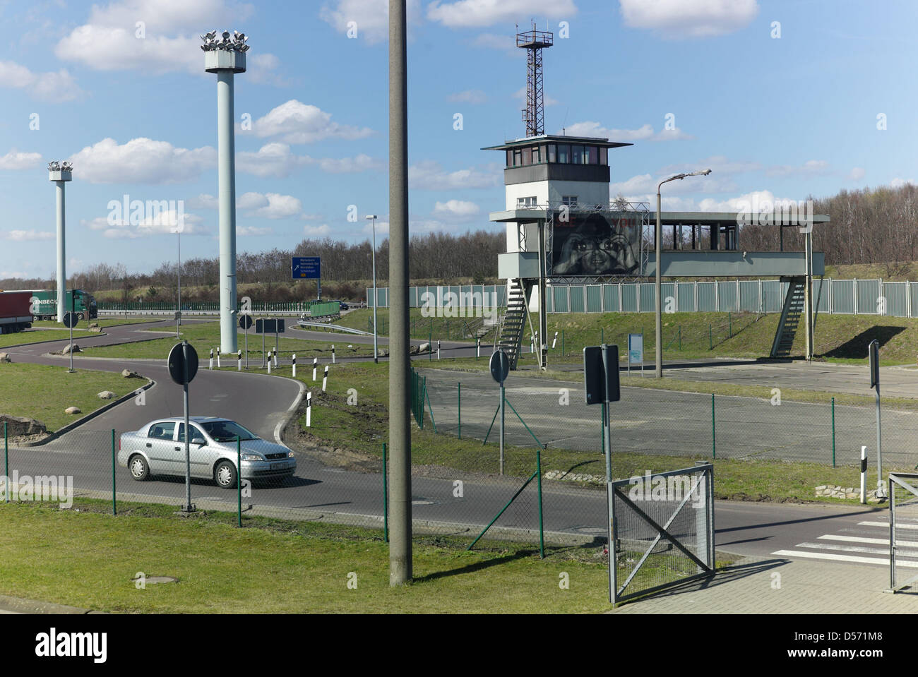 View on the former border facilities of German-German border in ...