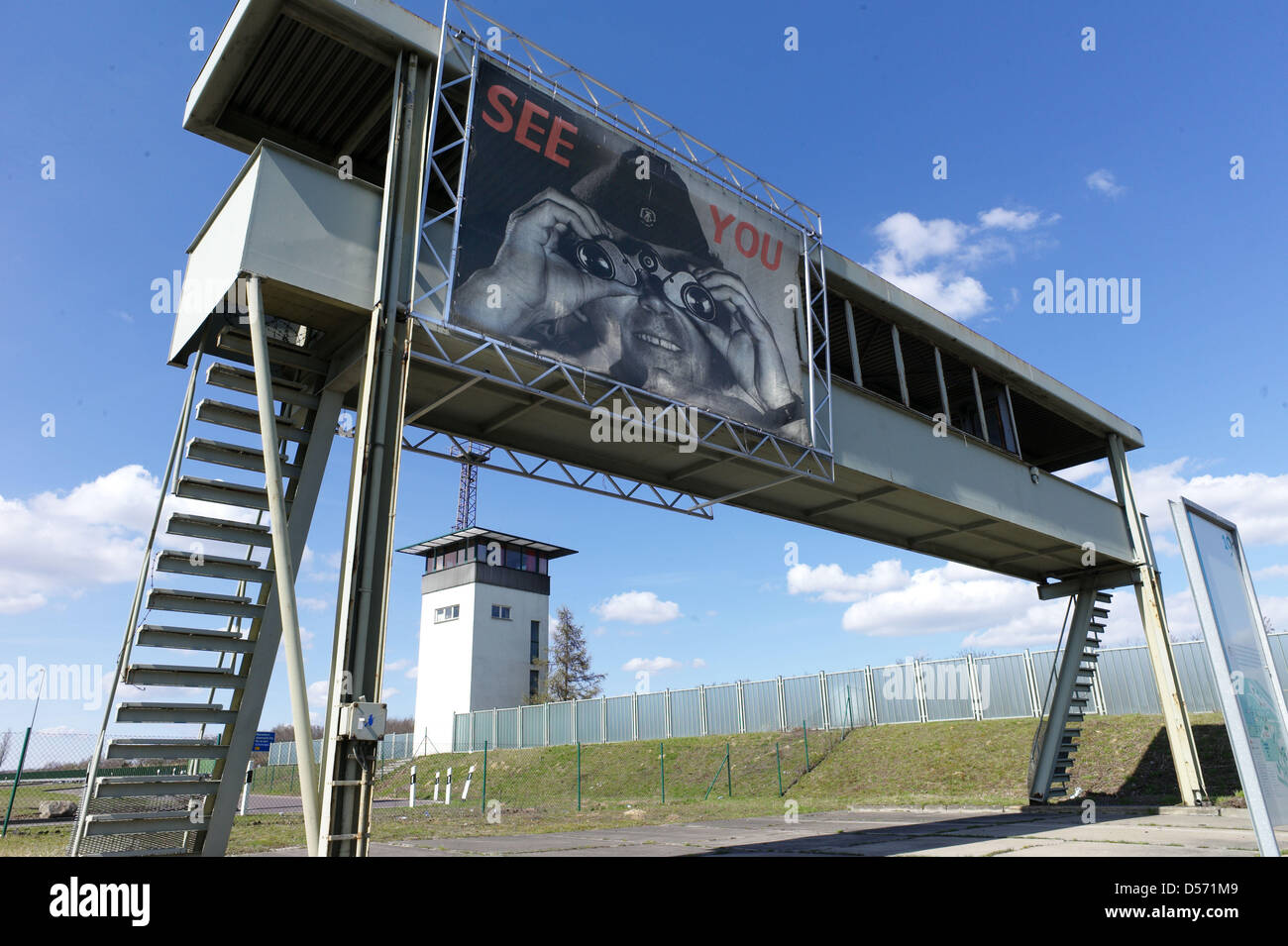 View on the former border facilities of German-German border in ...