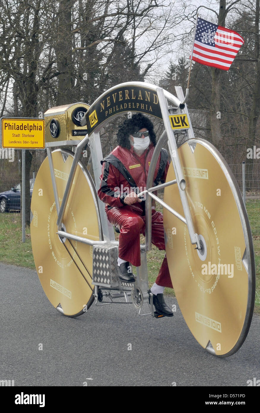 Performance artist and bike designer Dieter (a.k.a. Didi) Senft starts ...