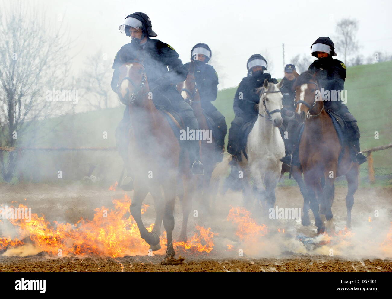 Horse Riding Through Fire High Resolution Stock Photography and Images ...