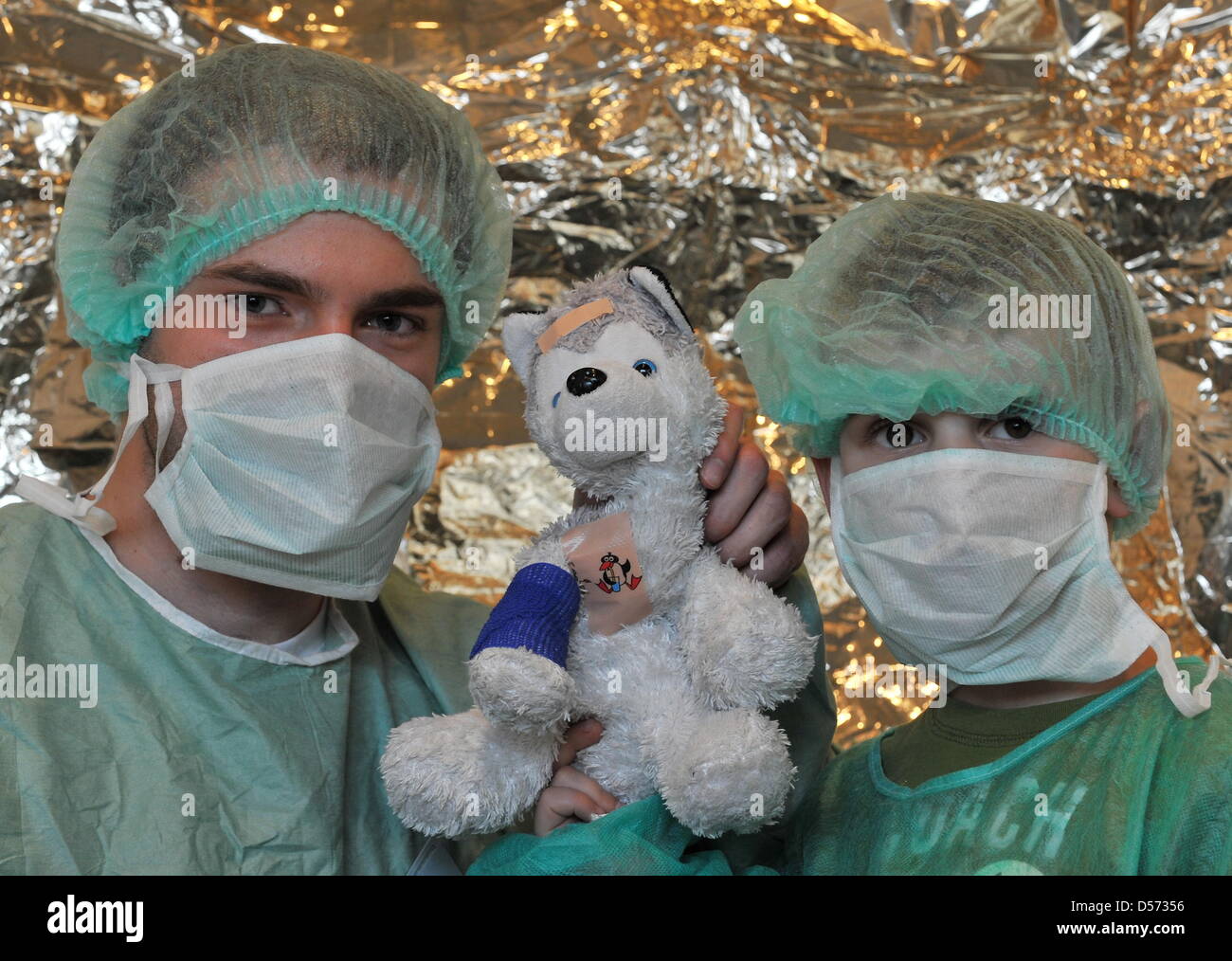 Medicine students Julius Pargac (L) as ''Specialist for Stuffed Animal ...