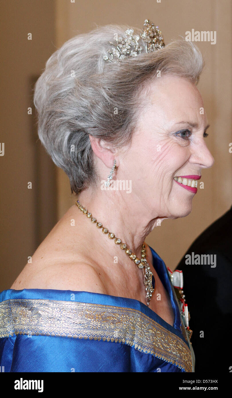 Princess Benedikte of Denmark arrives for the official dinner party in ...