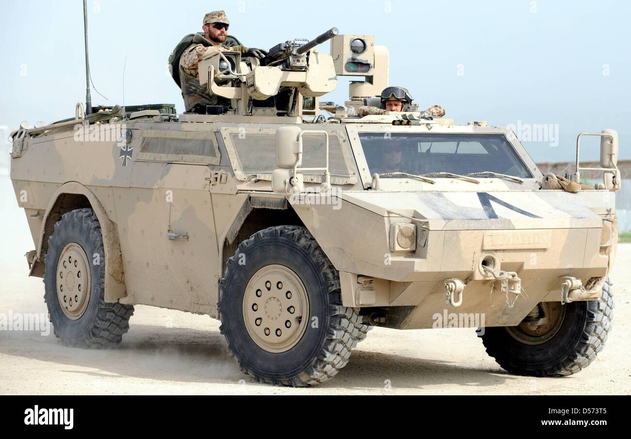 A German Bundeswehr soldier deployed in Kunduz, Afghanistan, 14 April ...