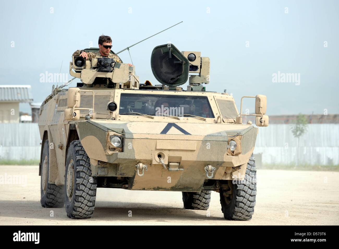 A German Bundeswehr soldier deployed in Kunduz, Afghanistan, 14 April ...