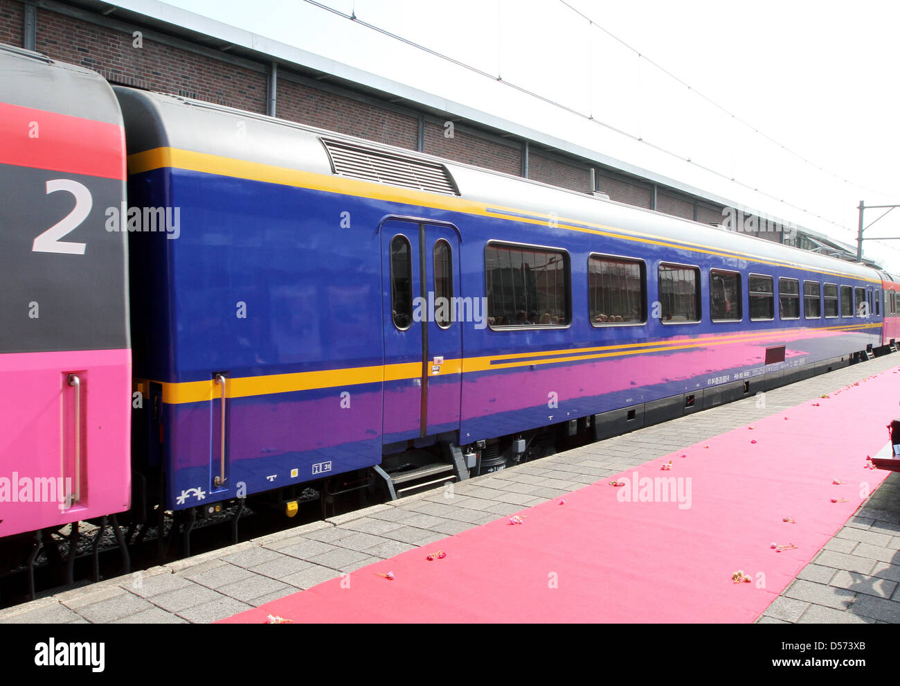 The royal train of Queen Beatric of the Netherlands (not depicted ...