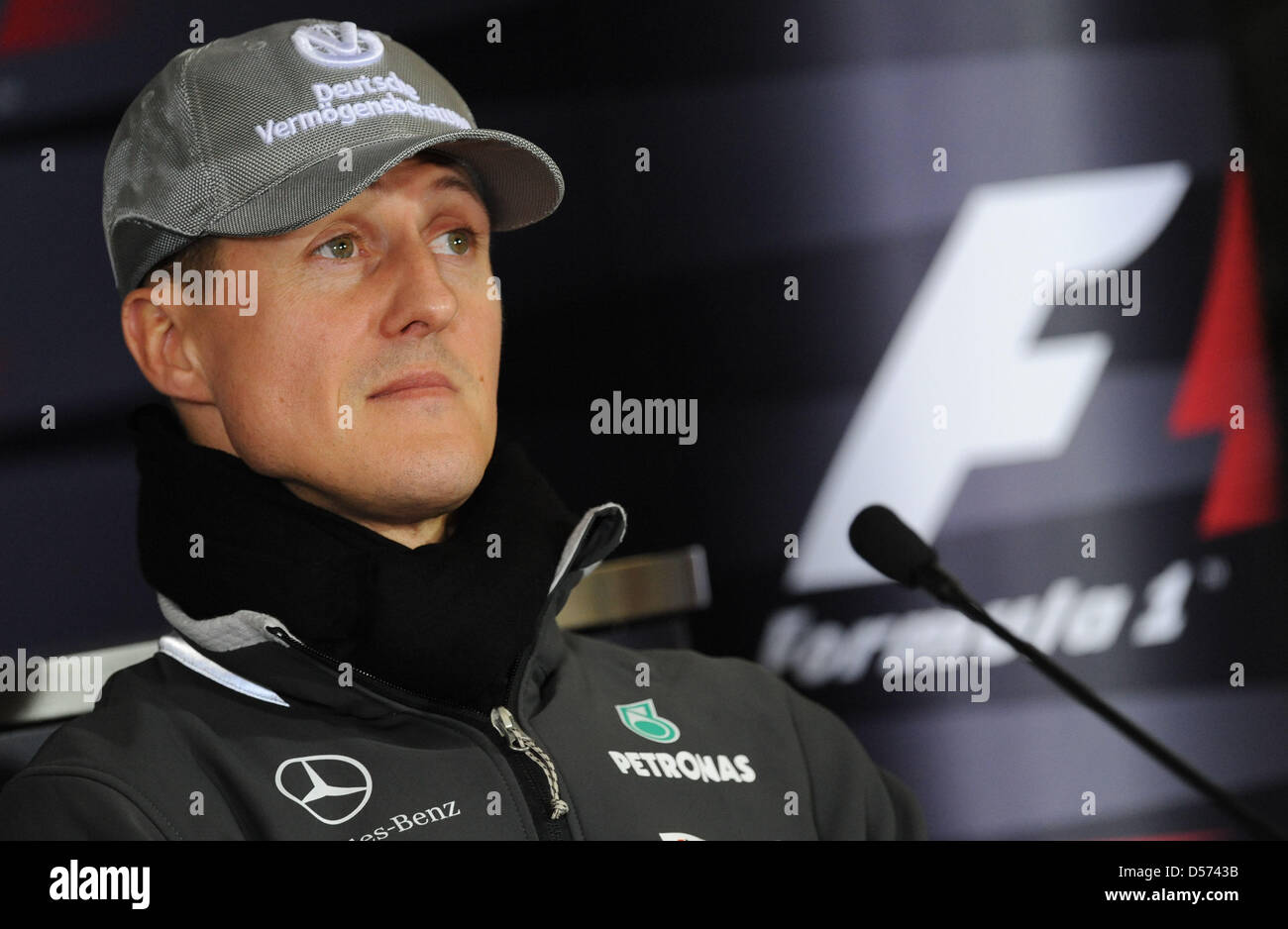 German Formula One driver Michael Schumacher of Mercedes GP attends an official FIA press ...