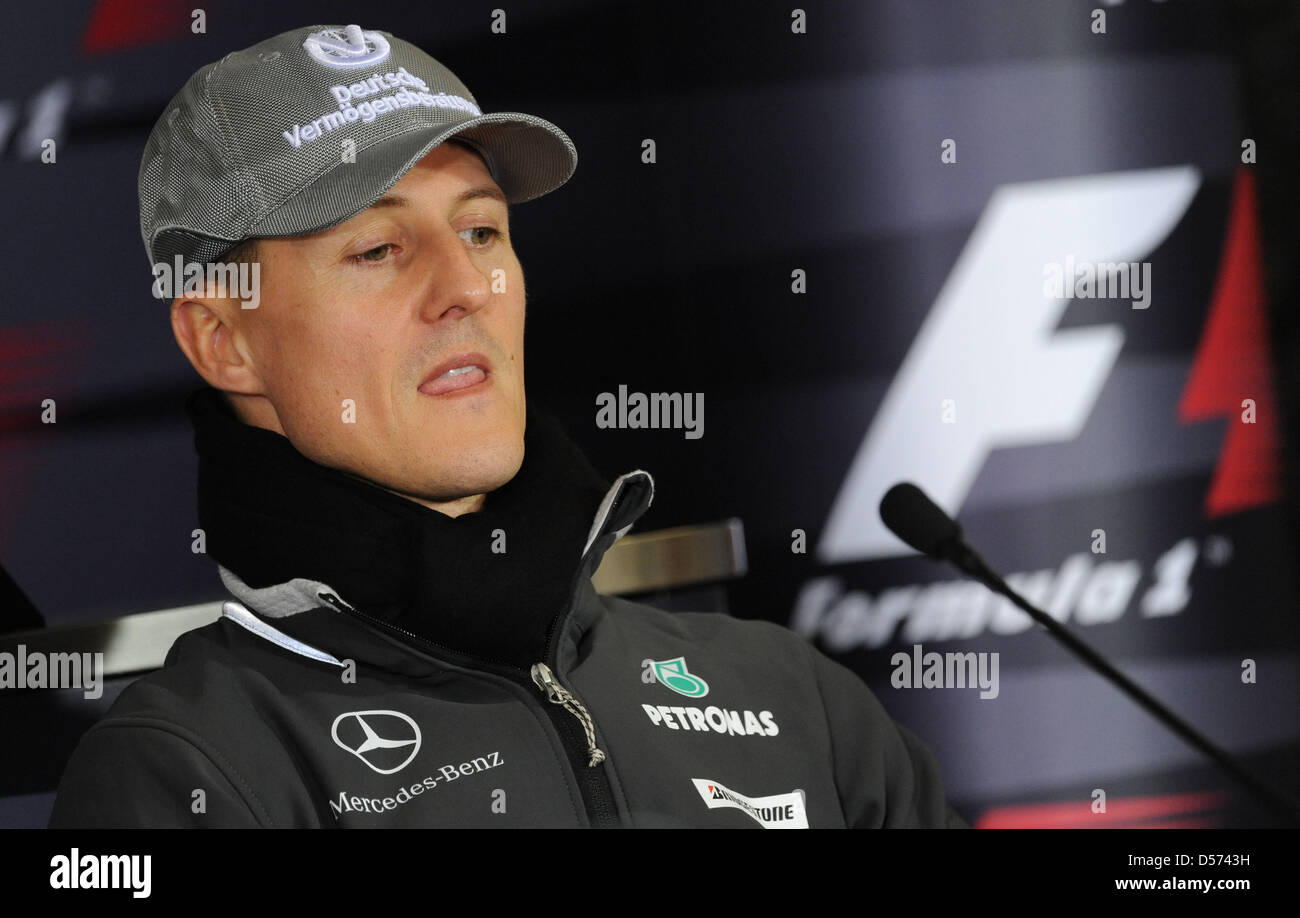 German Formula One driver Michael Schumacher of Mercedes GP attends an ...