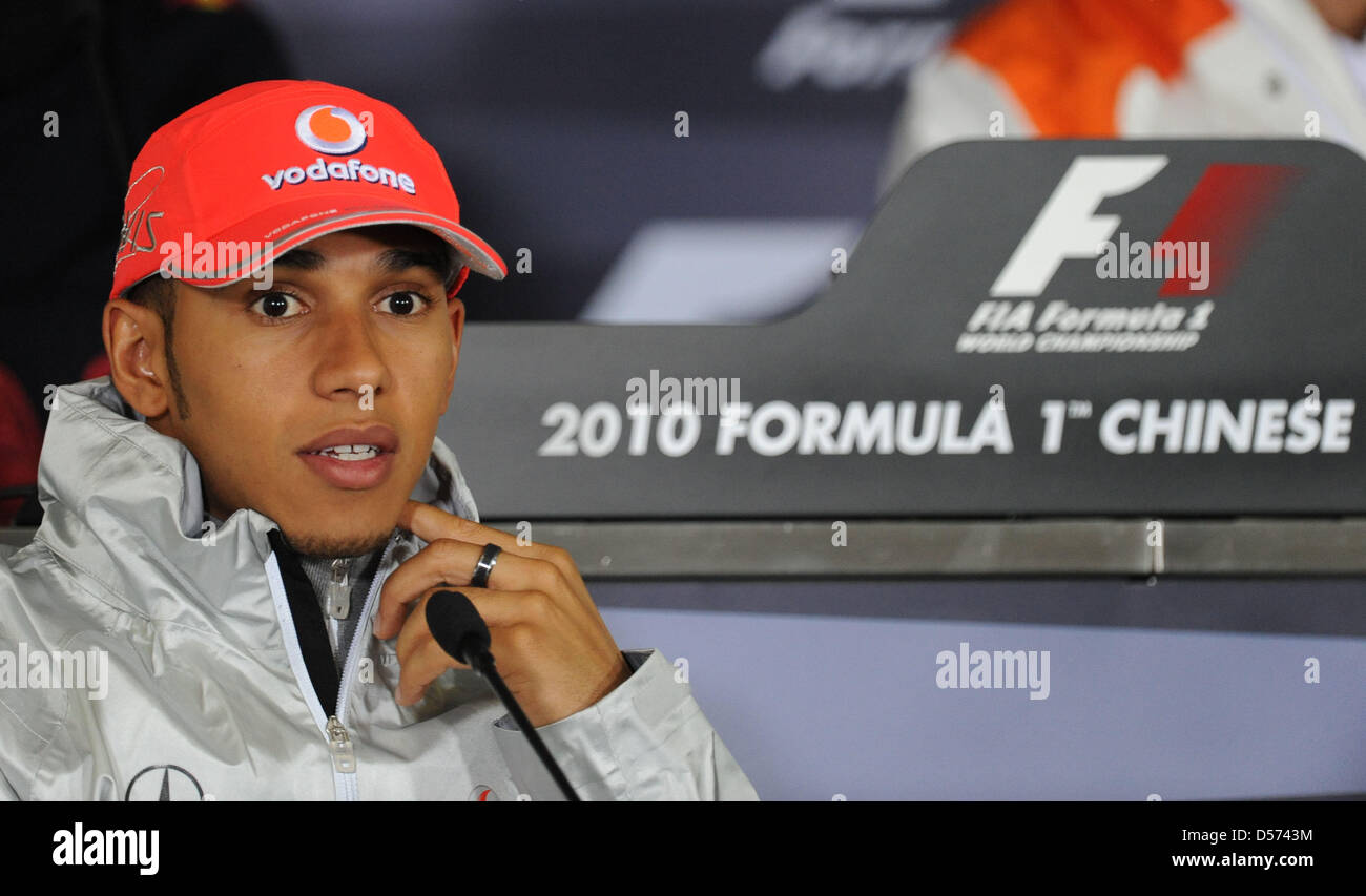 British Formula One driver Lewis Hamilton of McLaren Mercedes attends ...