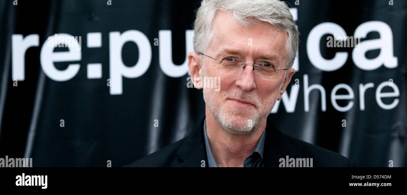 US media institution, blogger and CUNY professor Jeff Jarvis smiles at ...