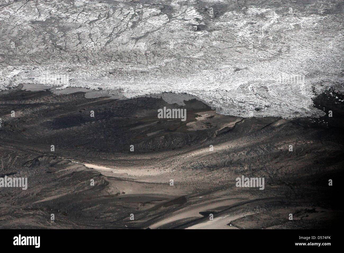 A handout picture made available by the Icelandic coast guard of melt ...