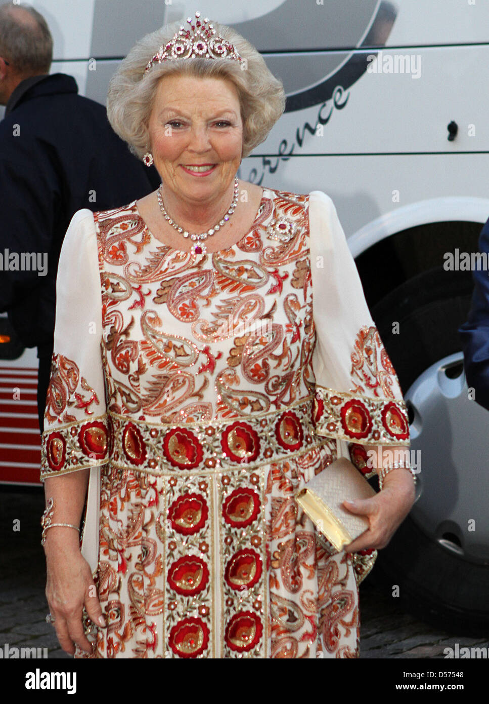Dutch Queen Beatrix arrives to the gala dinner on the occasion of the ...