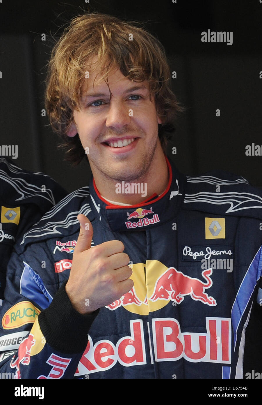 German Sebastian Vettel of Red Bull during a qualifying session for the ...