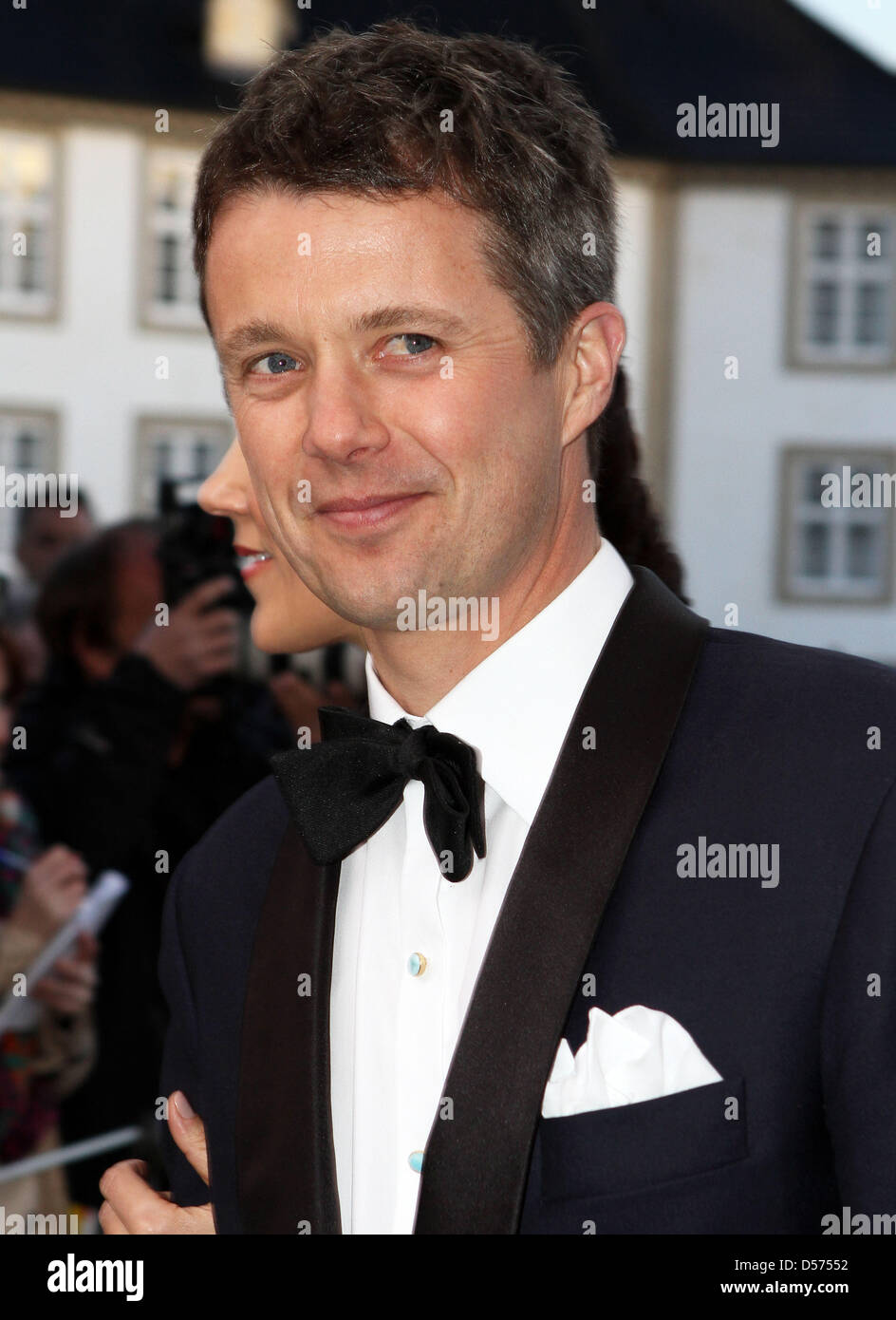Danish Crown Prince Frederik arrives at the gala dinner on the occasion ...