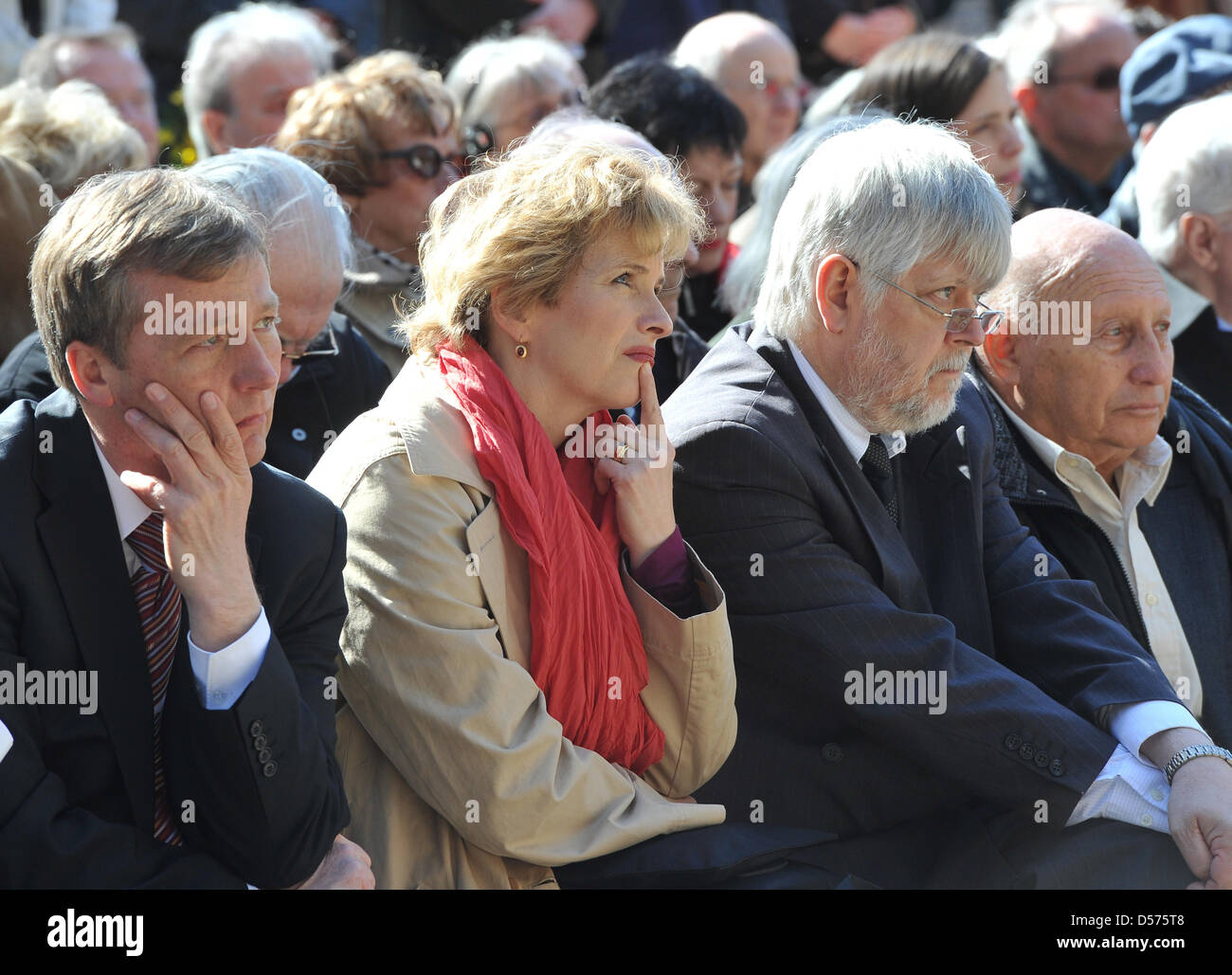 (L-R) Federal state of Brandenburg's Minister of Culture Martina Muench ...