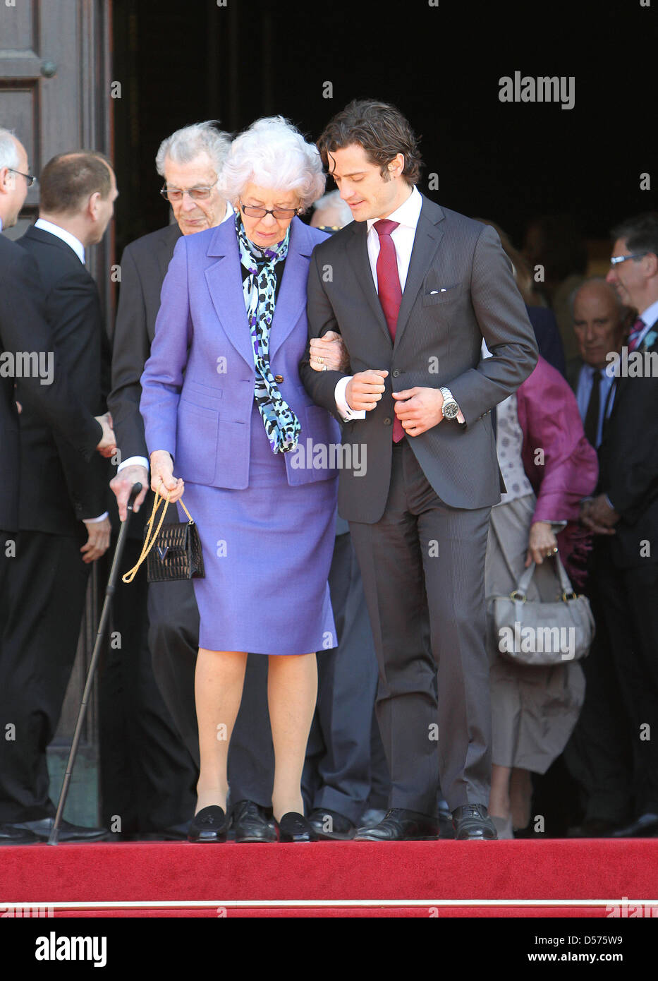 Prince Carl Philip of Sweden (R) attends the celebrations for Queen ...