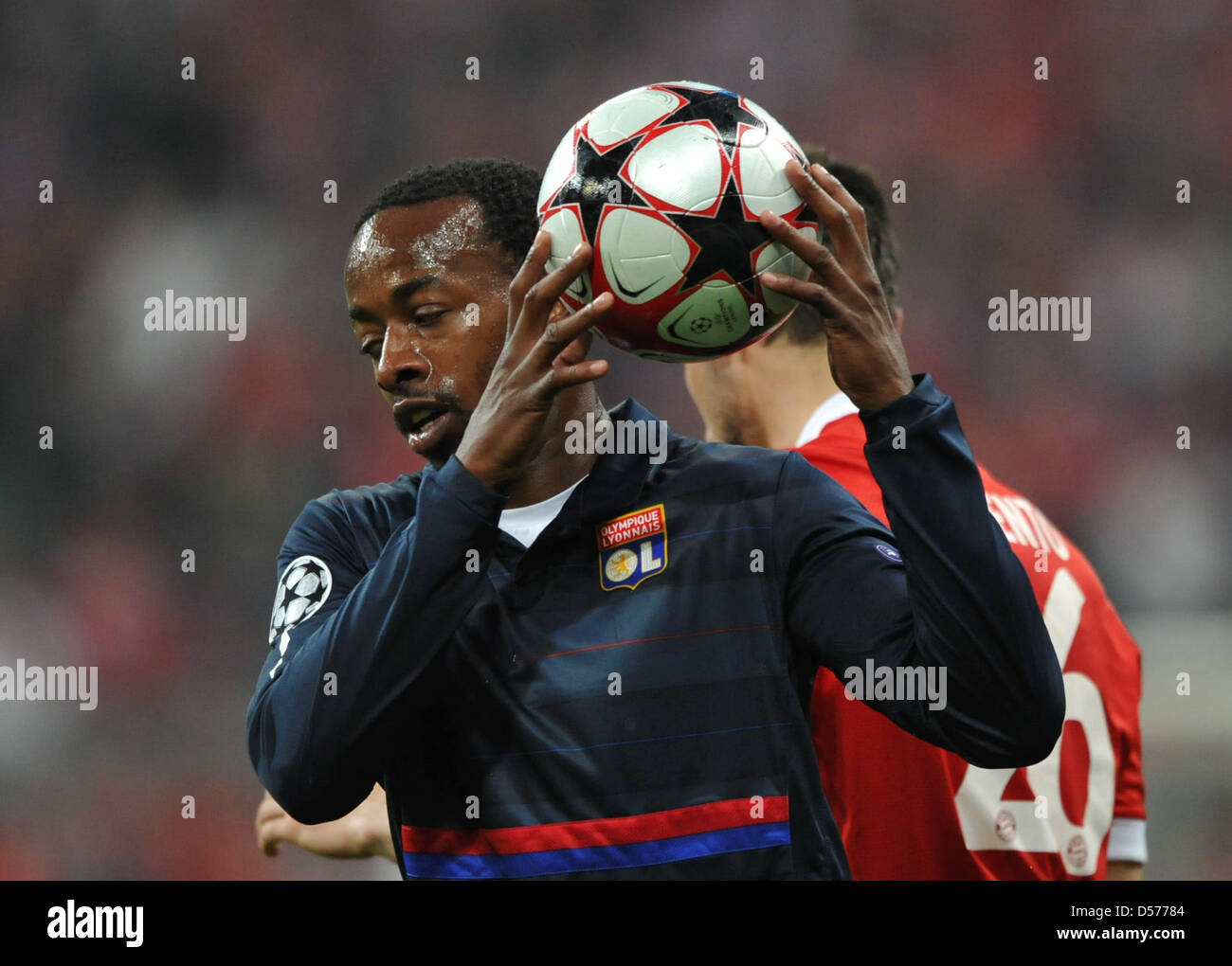 Lyon's Sidney Govou pictured during the UEFA Champions League semi ...
