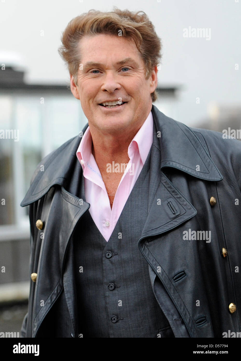 US actor David Hasselhoff pictured outside his hotel in Hamburg ...