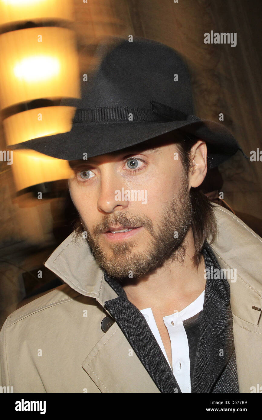 Jared Leto leaving the Hotel de Rome. Berlin, Germany - 19.01.2012 ...