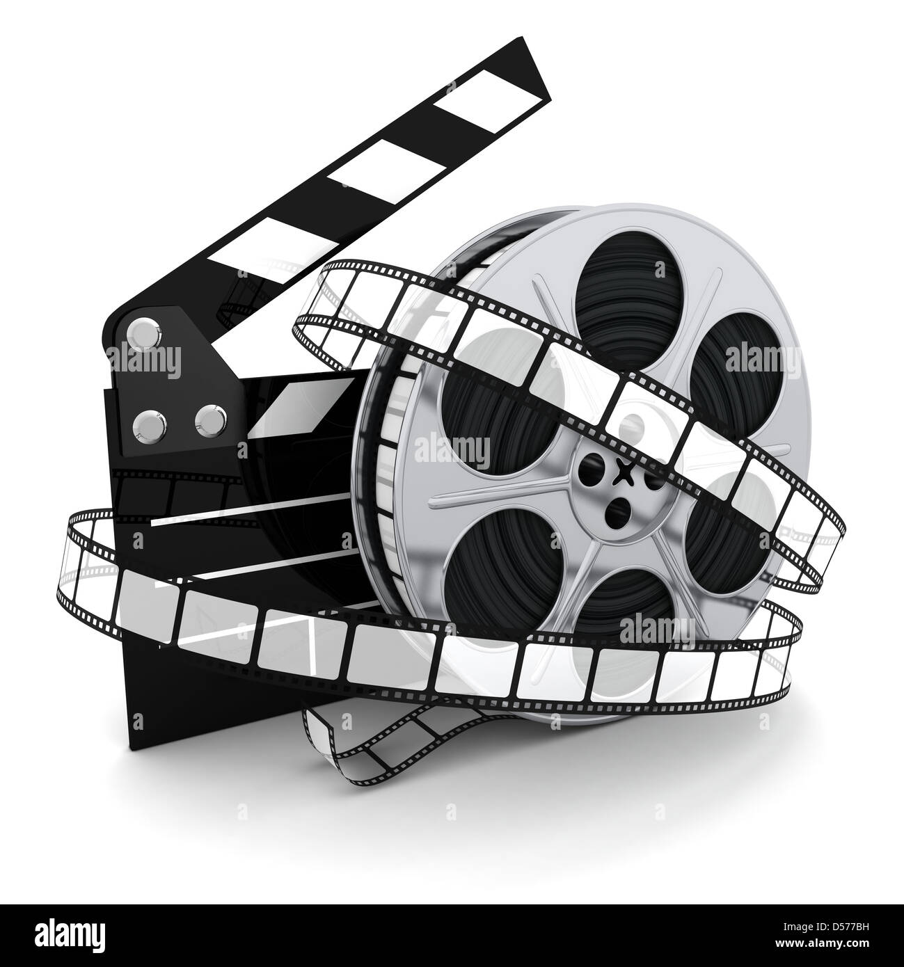 Film and clipboard symbol (done in 3d Stock Photo - Alamy