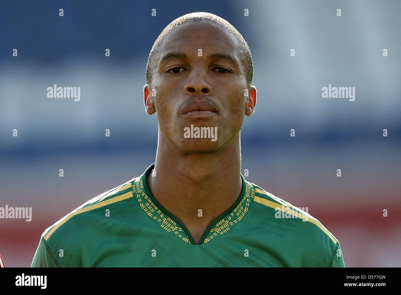 South Africa's Thabo Nthe The pictured prior to the friendly match ...