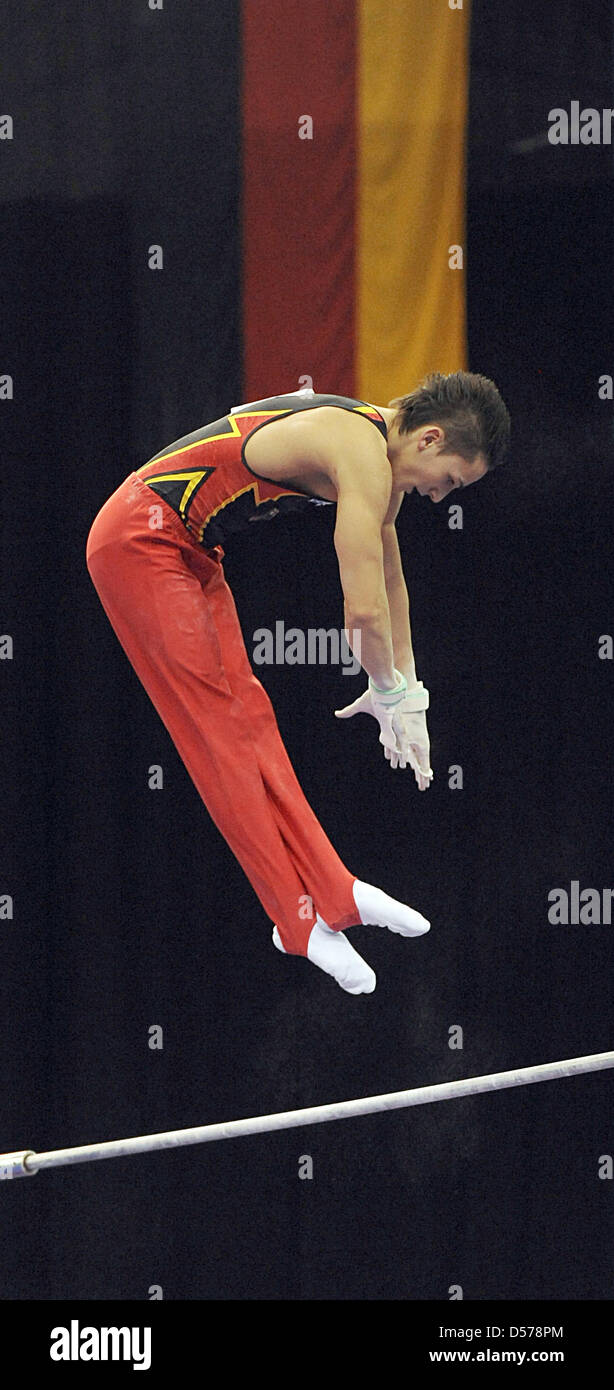 German gymnast marcel nguyen performs hi-res stock photography and ...