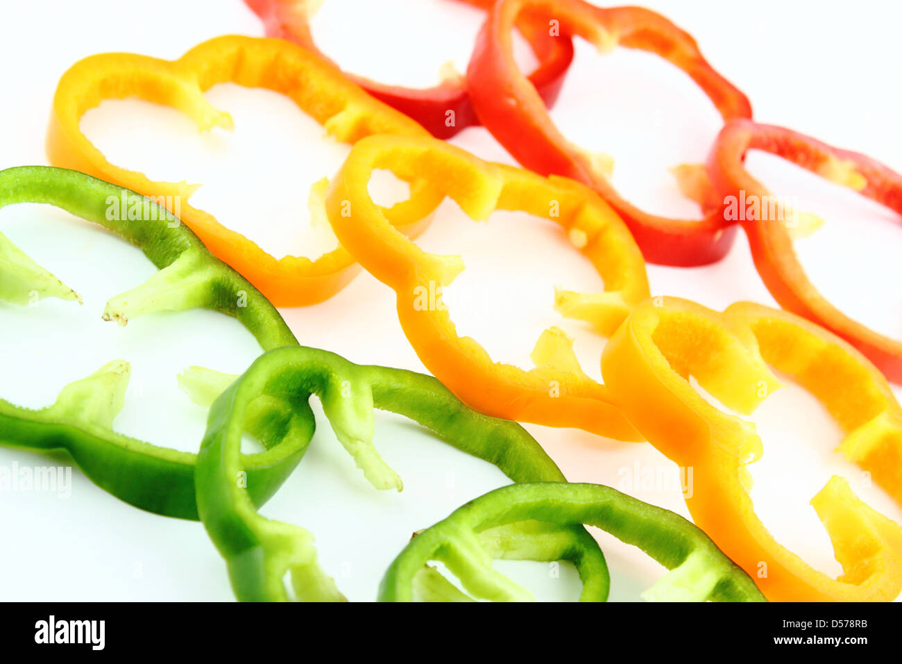 Colorful bell pepper slices hi-res stock photography and images - Alamy