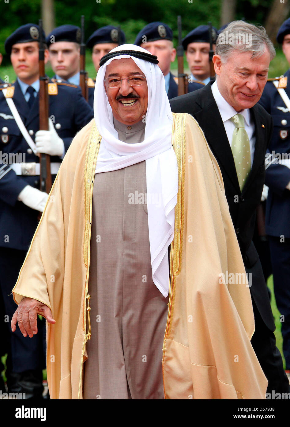 German Federal President Horst Koehler (R) welcomes Kuwaitian Emir ...
