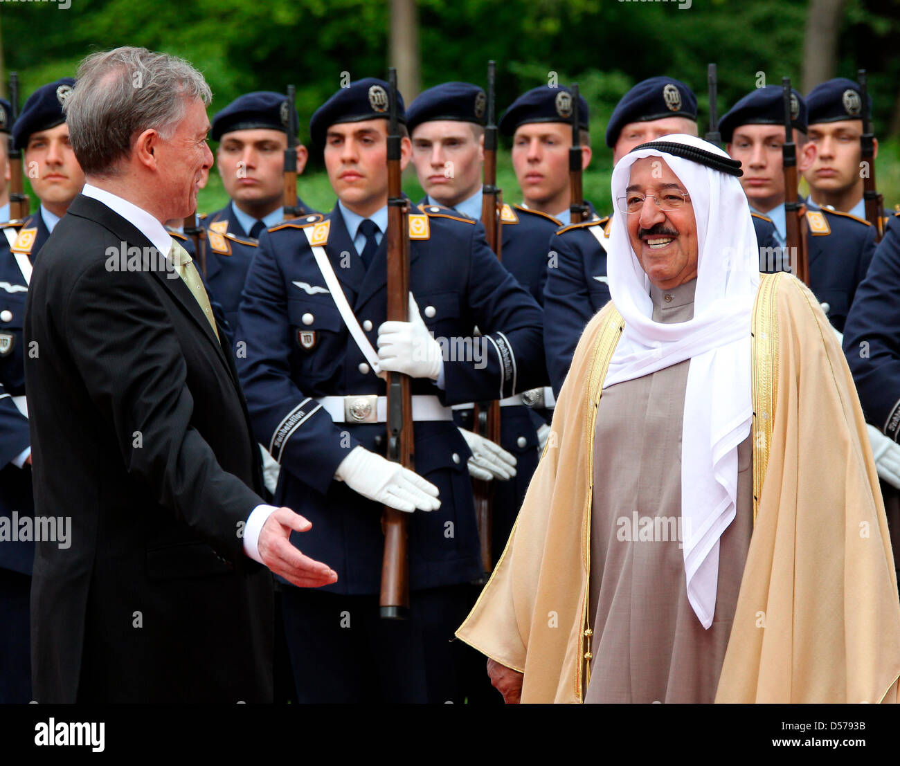 German Federal President Horst Koehler (L) welcomes Kuwaitian Emir ...
