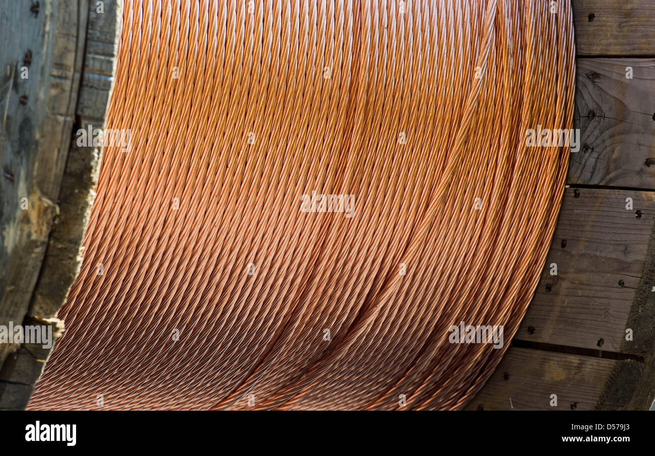 New copper cables pictured on the trolly of technicians of Deutsche ...