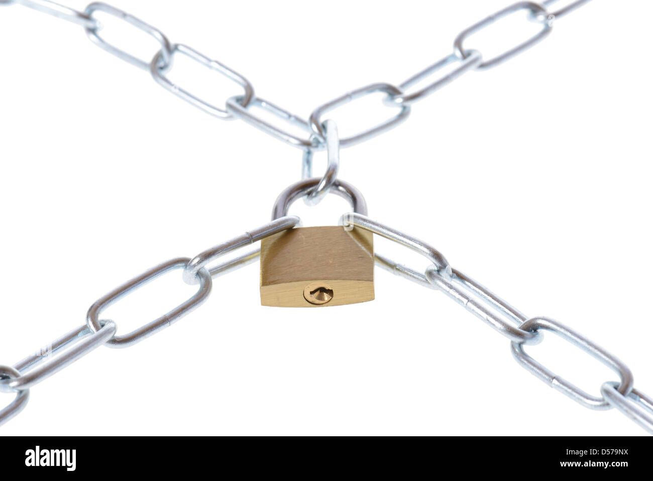 security chain and padlock on white background Stock Photo - Alamy