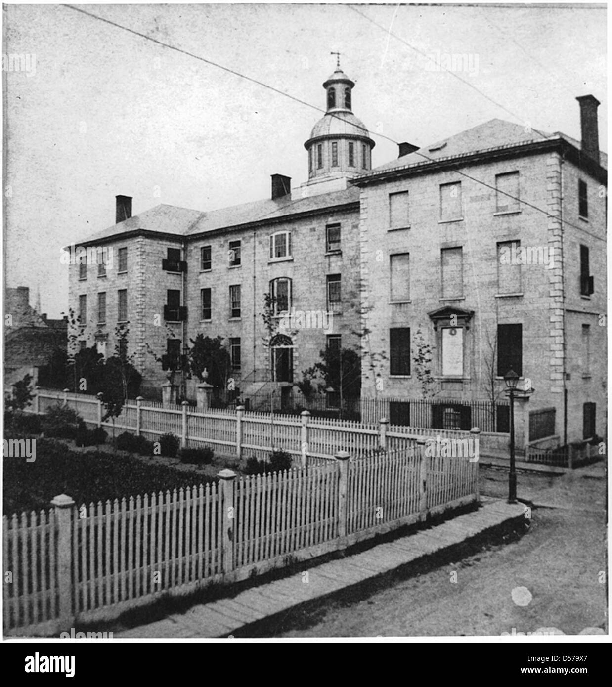 A photograph of the Montreal General Hospital taken around 1875. The ...