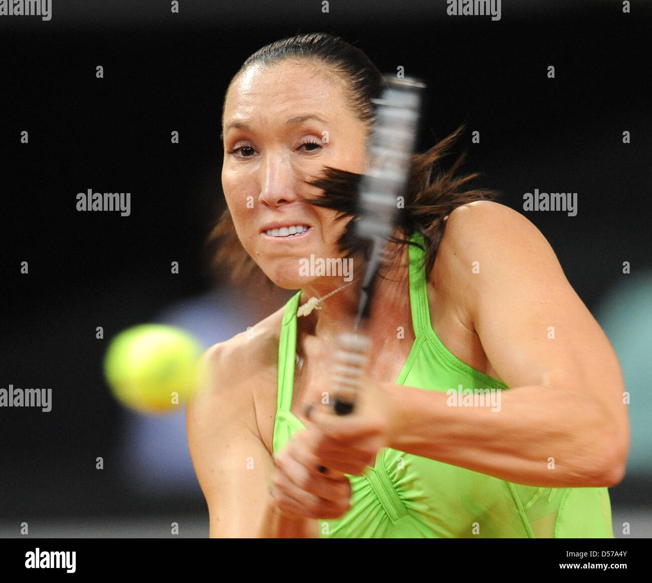 Serbian Jelena Jankovic plays a backhand during the round of the last ...