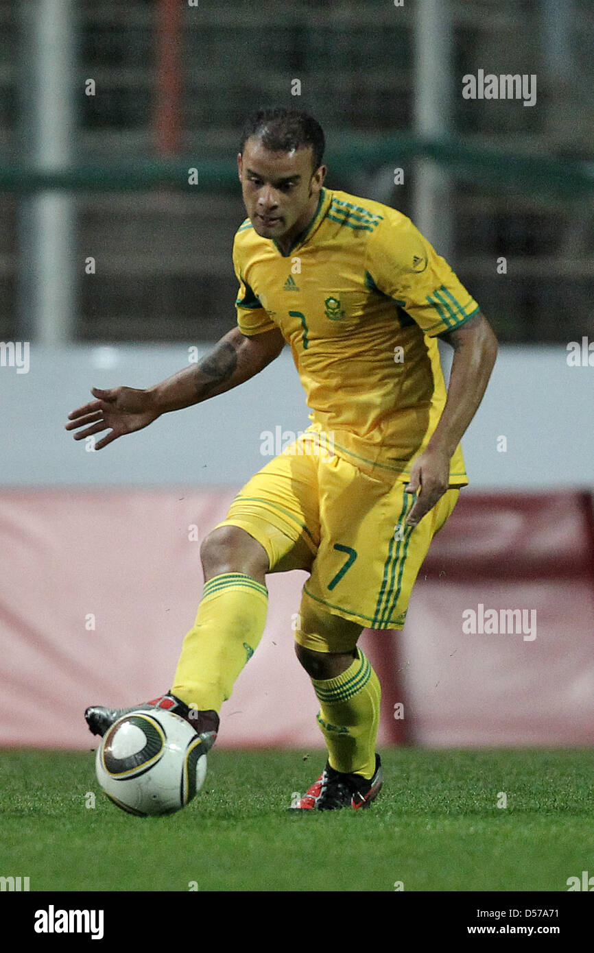 South African Lance Davids in action during the international soccer ...