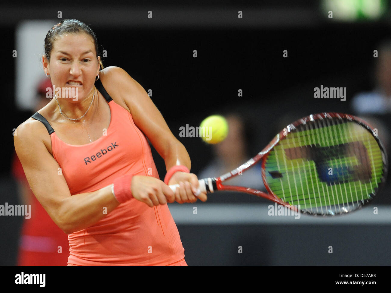 Shahar Peer from Israel in action during her 8-3, 6-2 quarter final ...