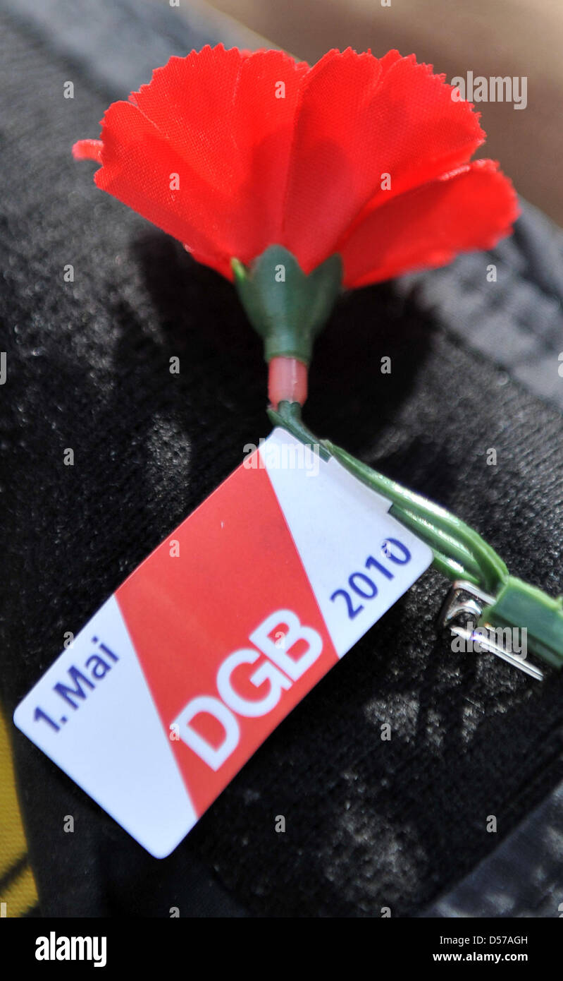 A participant of the traditional May Day campaign of the German ...