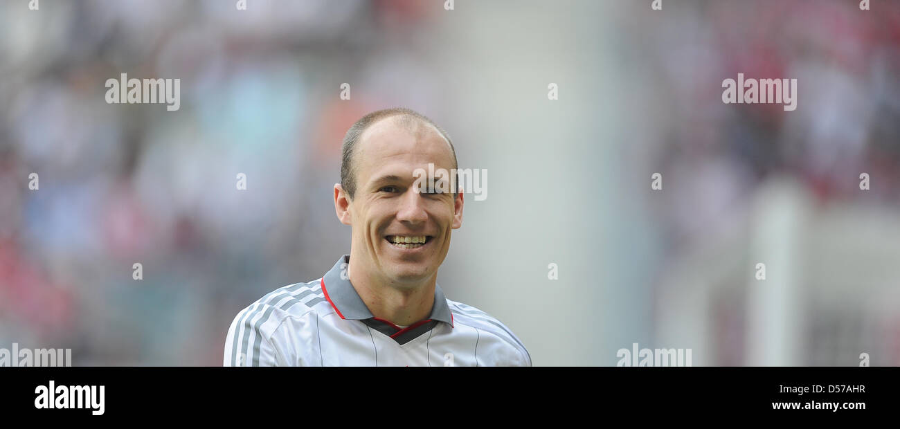 Bayern's Arjen Robben shown in action during the German Bundesliga ...